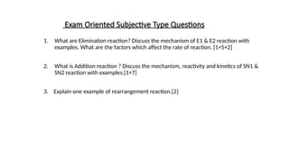 Chemistry subjective and objective questions | PPTX