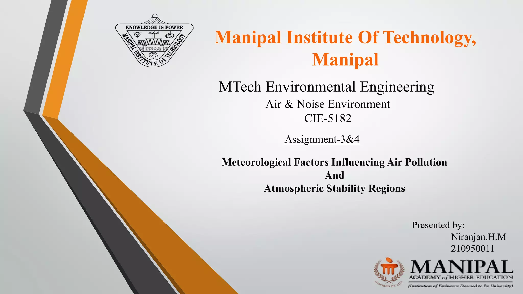 Meteorological Factors Influencing Air Pollution And Atmospheric Stability Regions | PDF