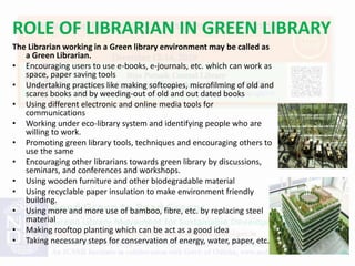 Feed Green to Read Green: Green Library Movement for Sustainable ...