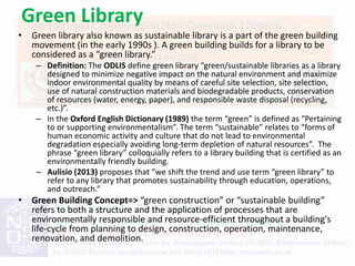 Feed Green to Read Green: Green Library Movement for Sustainable ...