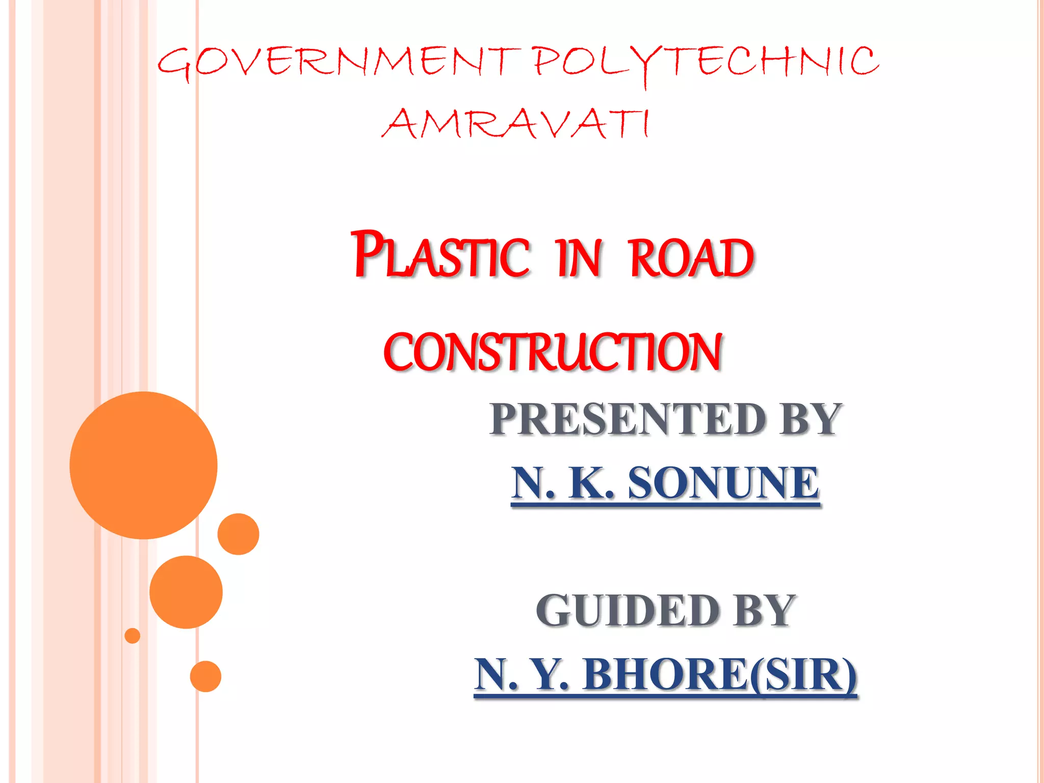 plastic in road construction | PPTX