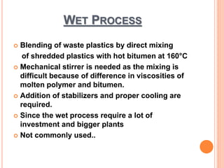 plastic in road construction | PPTX