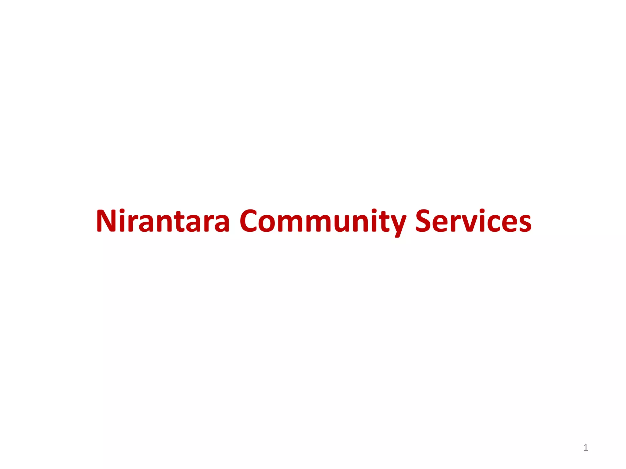 Nirantara community services | PPT