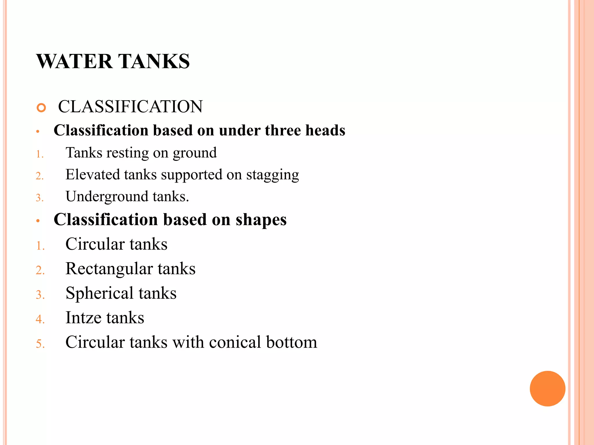 introduction of intze tank | PPTX