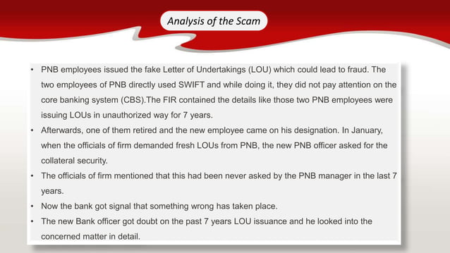 Punjab National Bank Fraud (Nirav Modi Scam) ppt presentation slideshare | PPTX