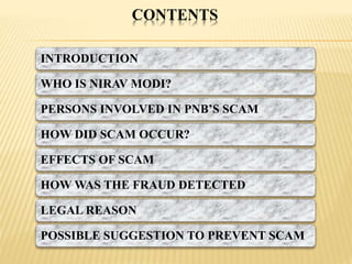 Nirav modi scam presentation | PPTX