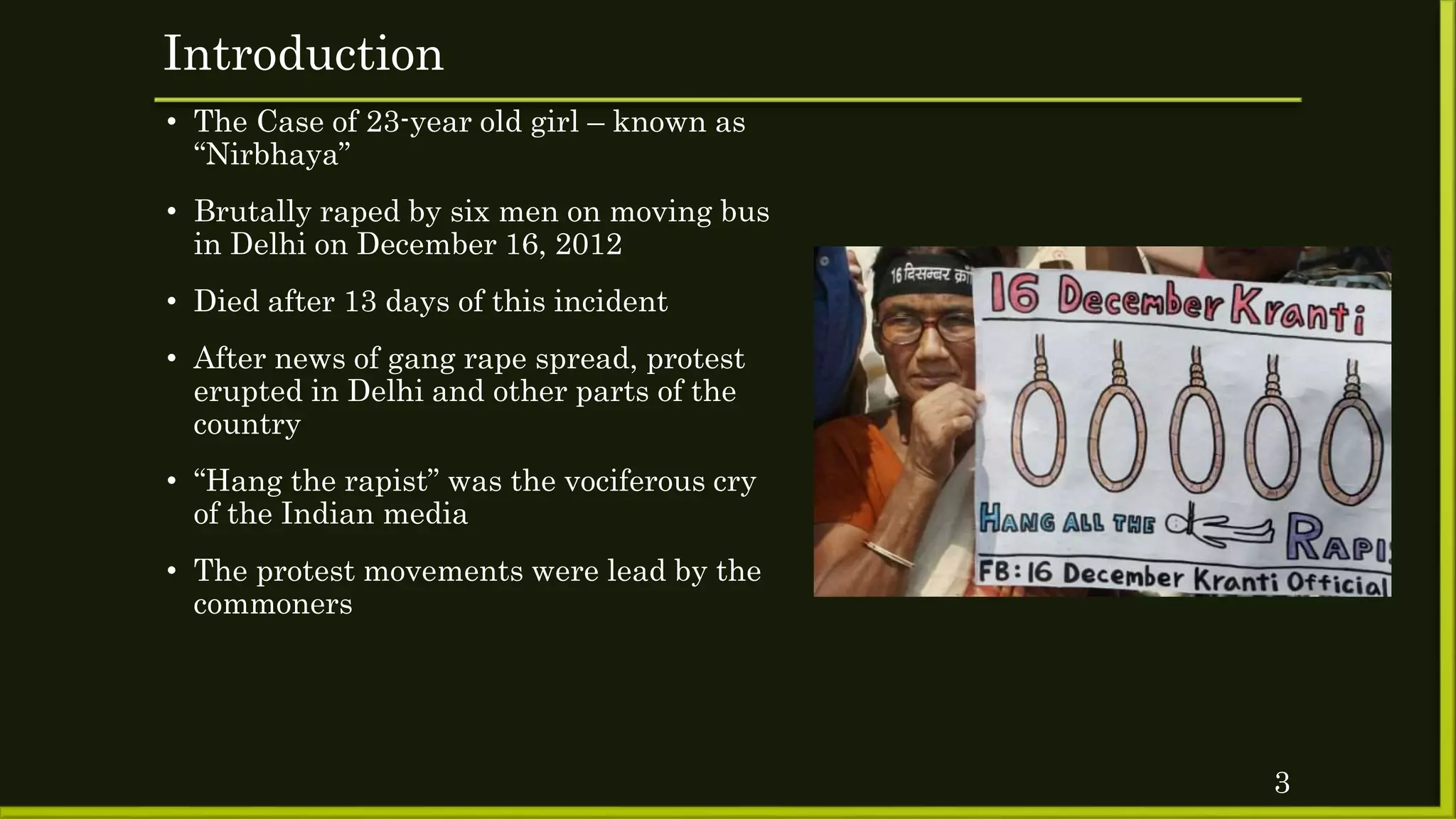 Nirbhaya movement, Delhi Rape Case Victim | PPTX