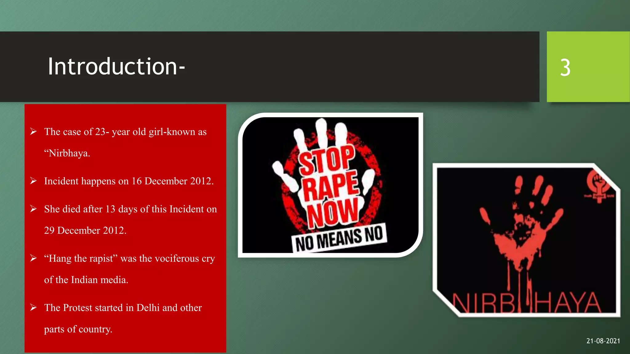 Nirbhaya rape case | PPTX