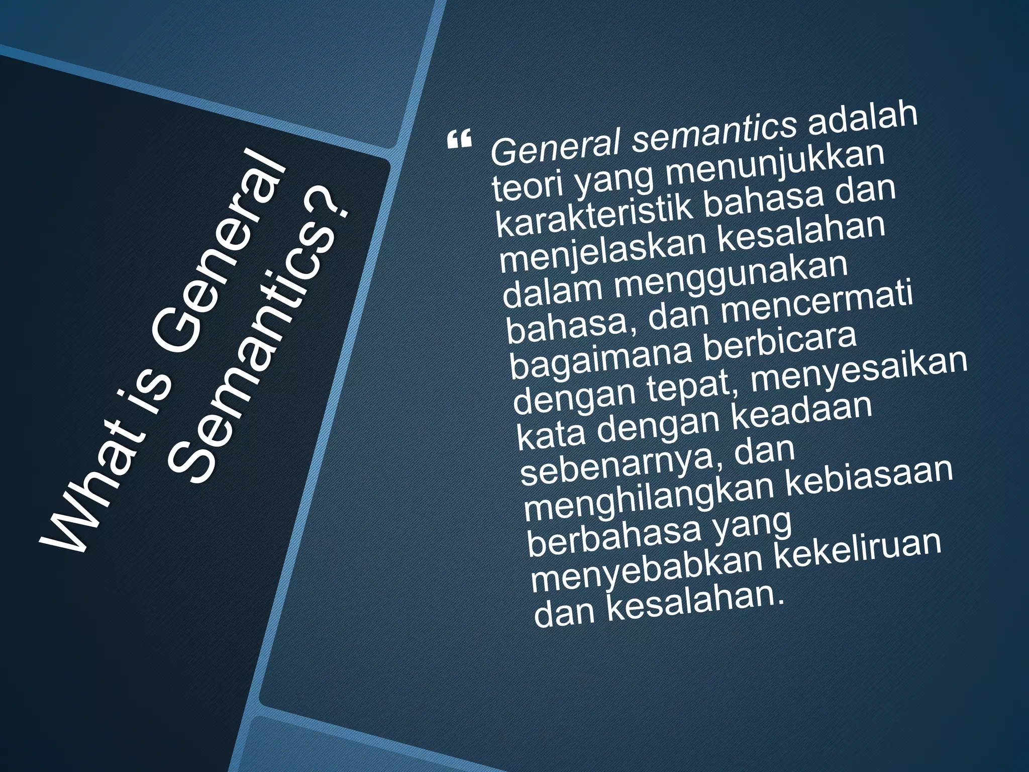 General Semantics Theory | PPTX