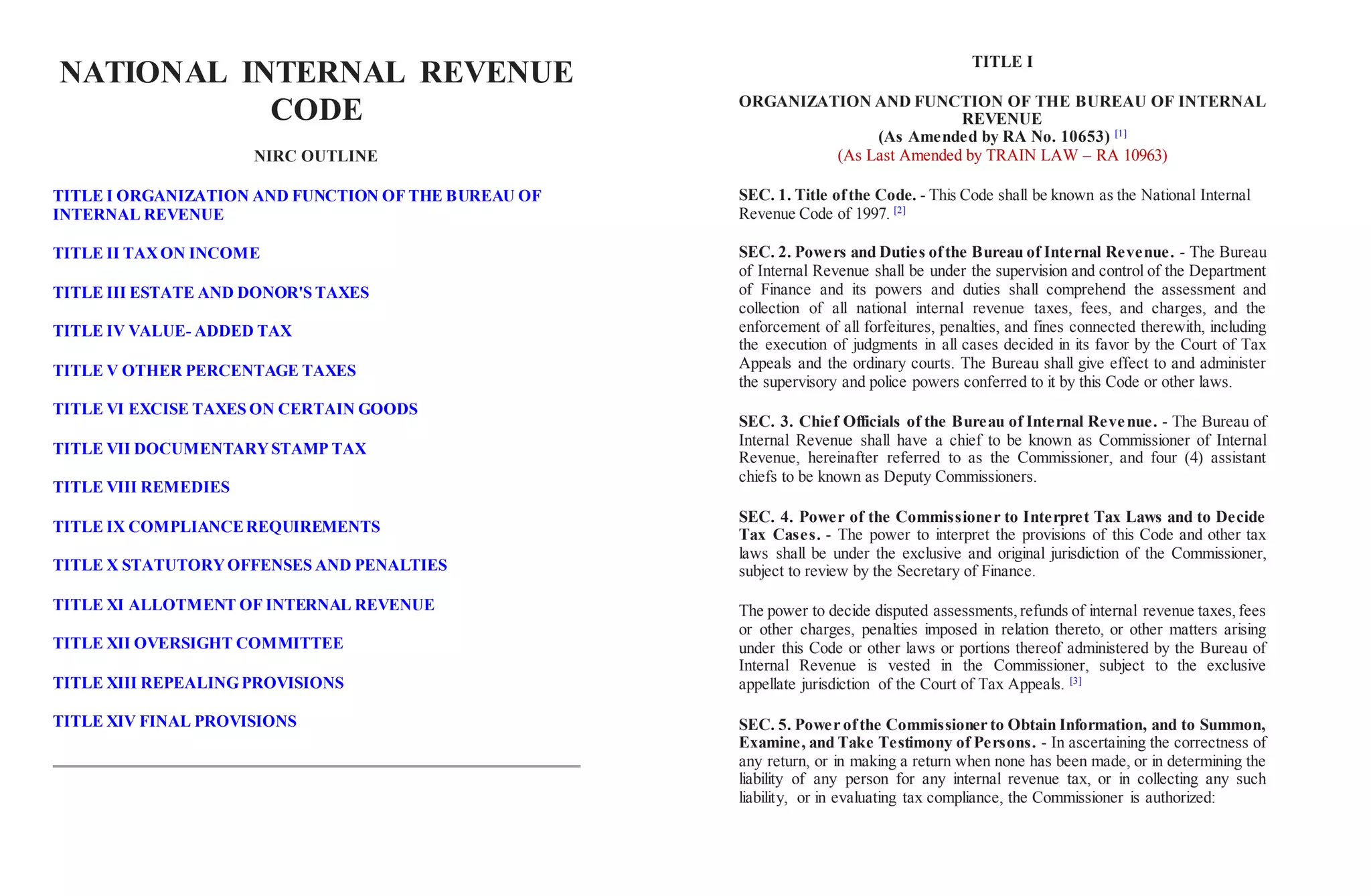 NIRC AS AMENDED BY TRAIN LAW | DOCX
