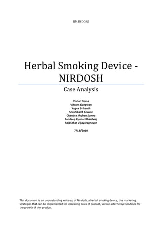 Nirdosh case analysis Marketing | DOCX