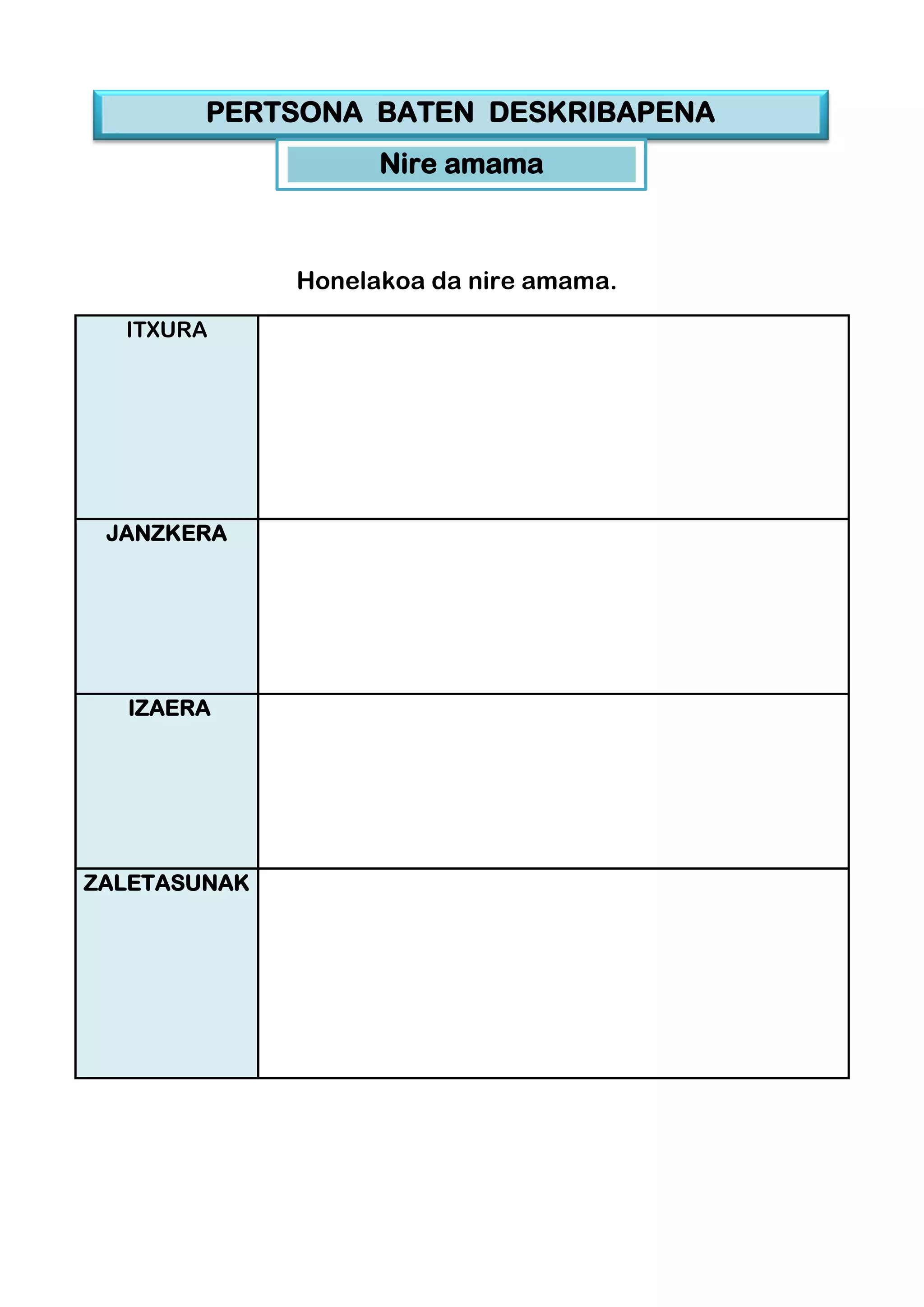 Nire ingurukoak deskribatzen | PDF