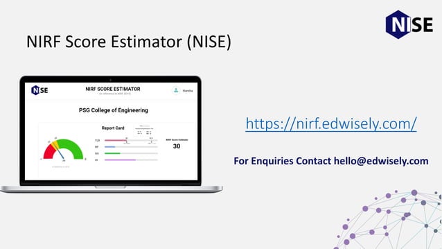 Improve Your NIRF Rank Score | NIRF Score Estimator | https://nirf.edwisely.com/ | PDF