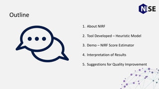 Improve Your NIRF Rank Score | NIRF Score Estimator | https://nirf ...