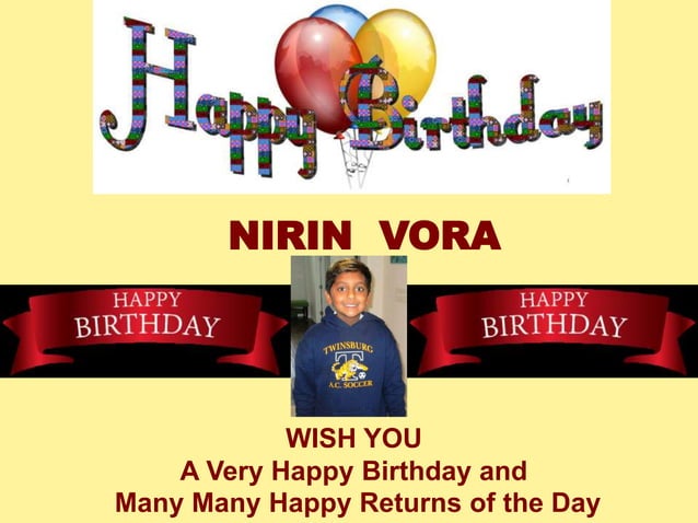 NIRIN VORA'S BIRTHDAY 2018 DINESH VORA | PPTX