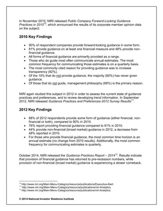 Niri white paper guidance practices 2014 | PDF