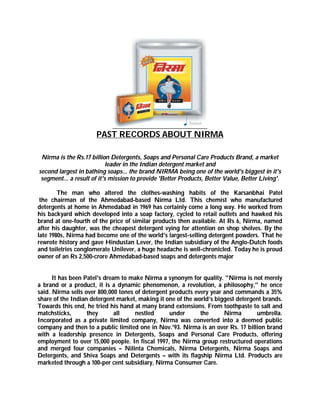 Nirma | PDF