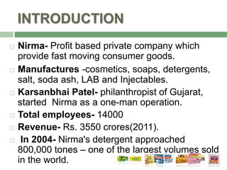 NIRMA SUCCESS STORY | PPTX