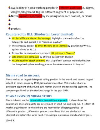 Nirma case study | DOCX