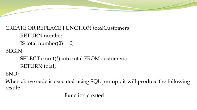 Procedure and Functions in pl/sql | PPTX