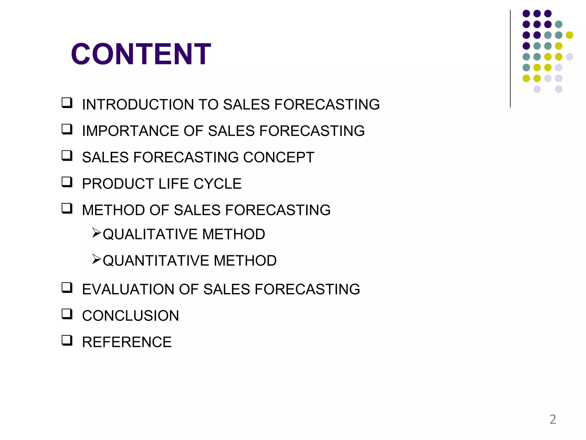 sales forecasting and its method | PPT