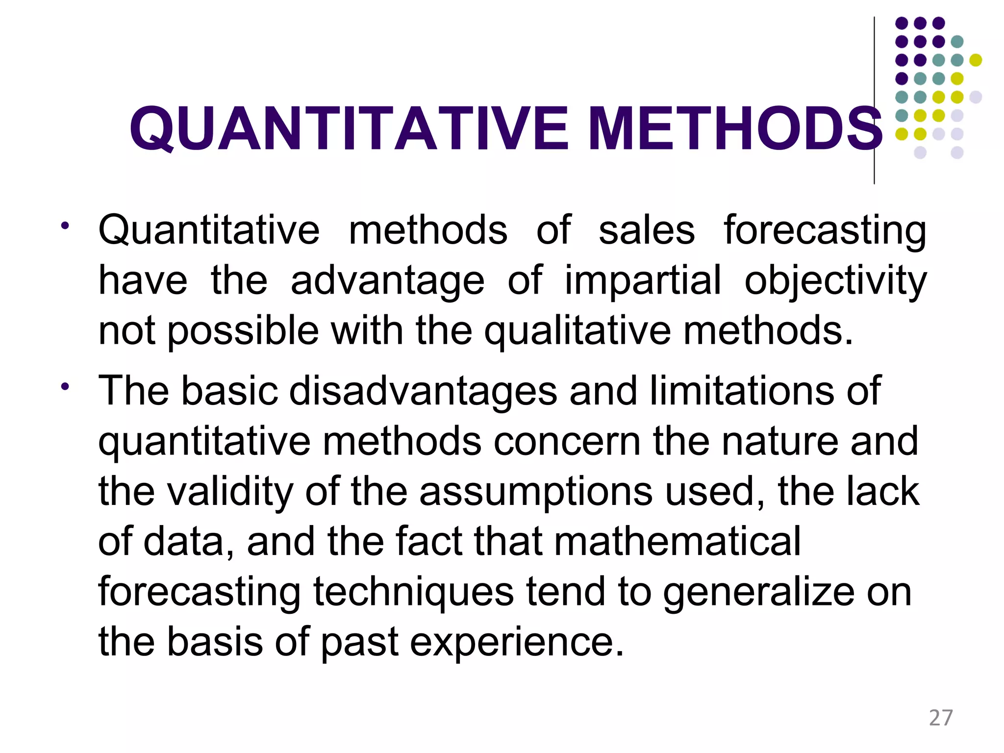 sales forecasting and its method | PPT