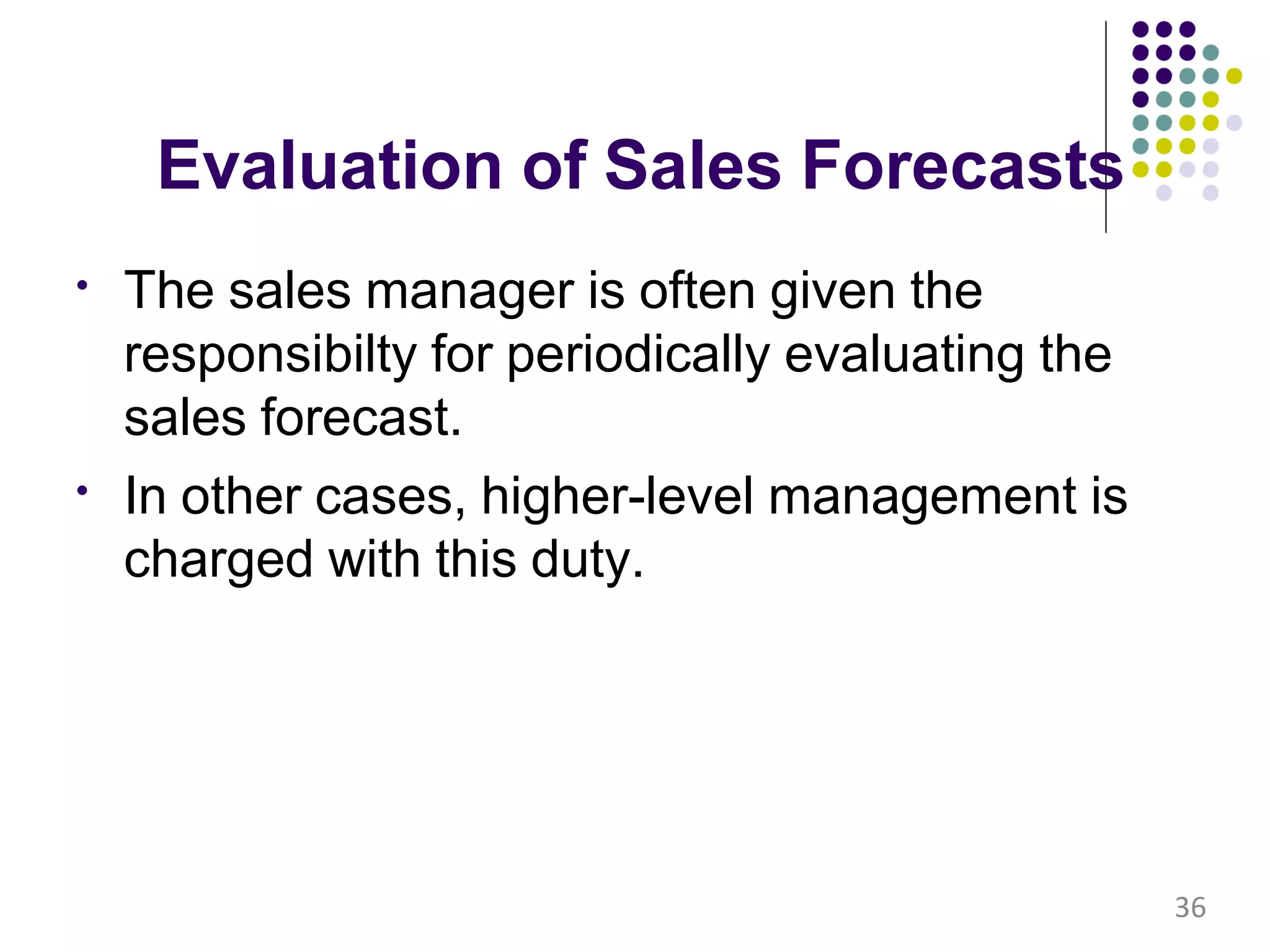 sales forecasting and its method | PPT