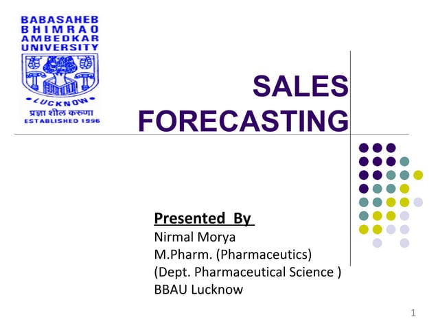 sales forecasting and its method | PPT