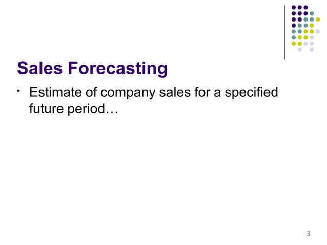 sales forecasting and its method | PPT