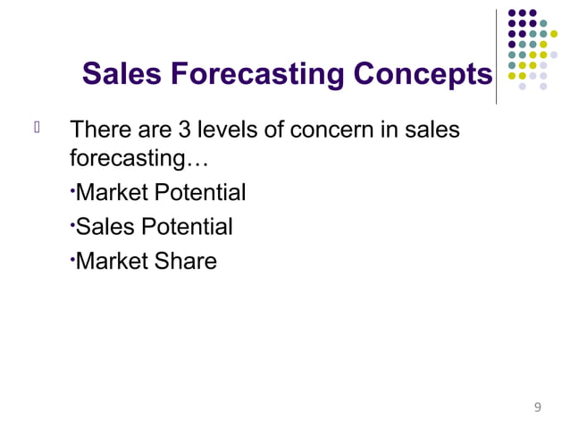 sales forecasting and its method | PPT