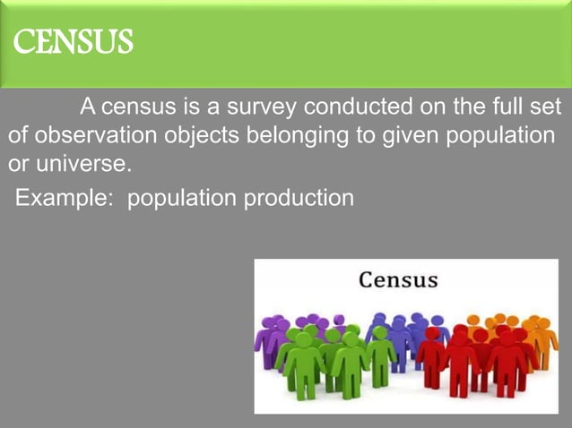POPULATION, CENSUS AND SAMPLING ITS MEANING AND ADVANTAGES | PPTX