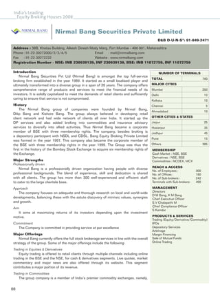 Nirmal bang securities private limited | PDF