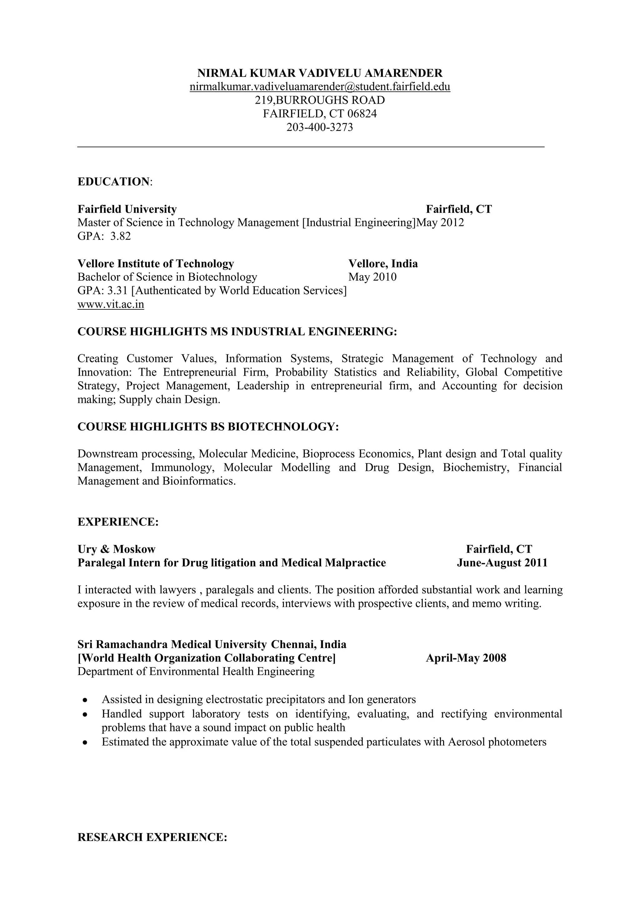 Nirmal kumar vadivelu resume (3) (1) | DOCX