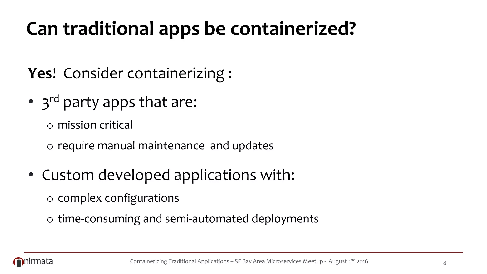 Containerizing Traditional Applications | PDF