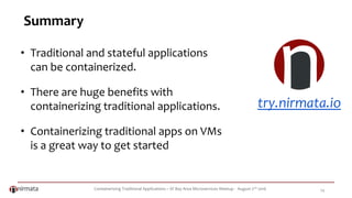 Containerizing Traditional Applications | PDF