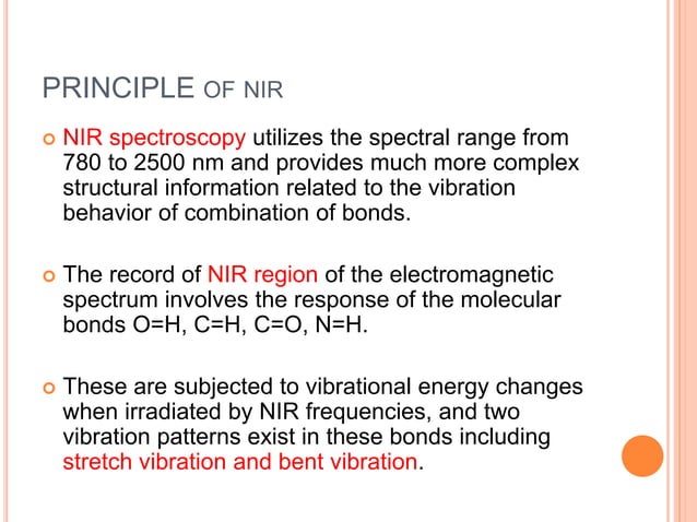 NIR ppt | PPTX | Chemistry | Science