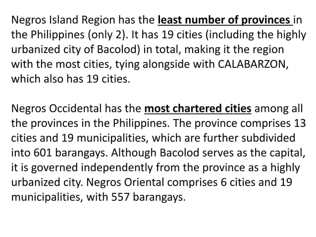 NIR (Negros Island Region) Region XVIII | PPTX | South America Travel ...