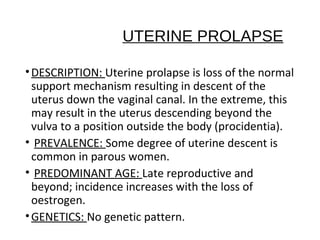 PROLAPSE UTERUS | PPT