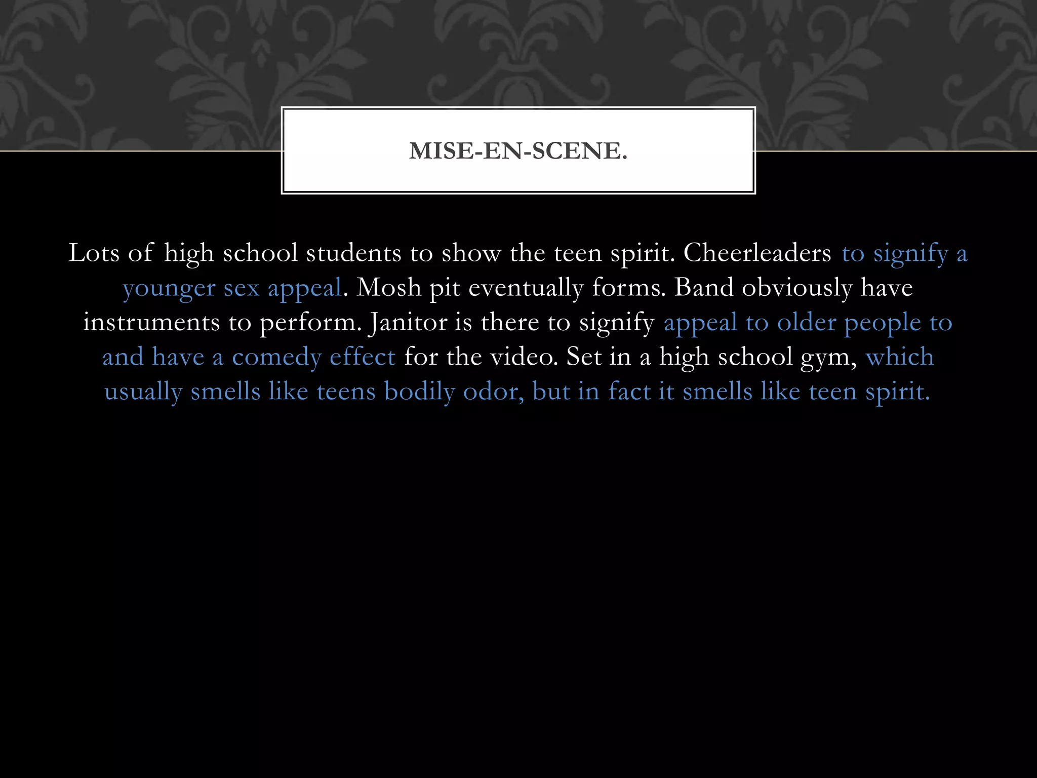 Nirvana- smells like teen spirit textual analysis | PPTX