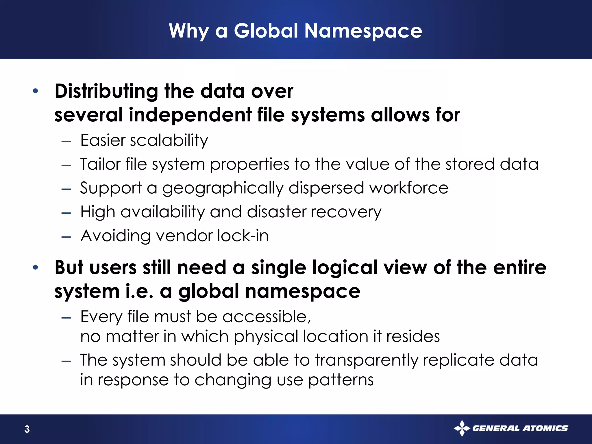Building a Global Namespace with Nirvana | PPT