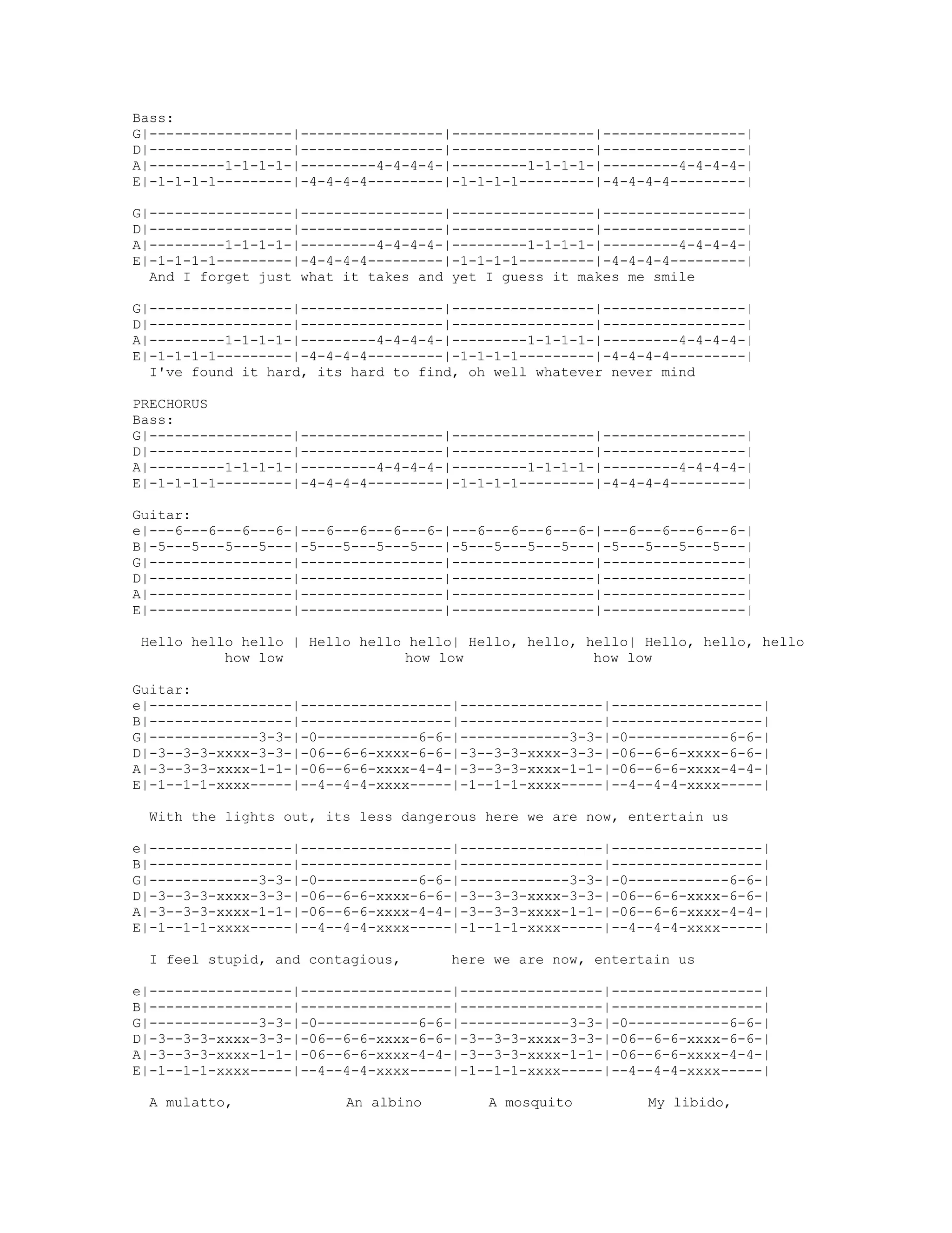 Nirvana, smells like teen spirit | DOCX