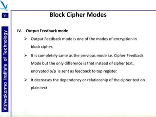 NIS block cipher modes network and information security | PPT