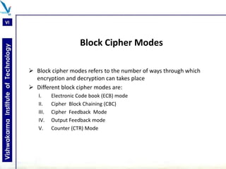 NIS block cipher modes network and information security | PPT