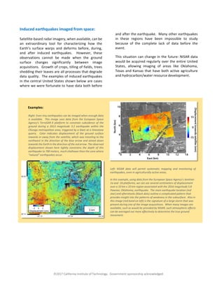 NISAR NASA-ISRO Synthetic Aperture Radar (NISAR) Induced Seismicity | PDF
