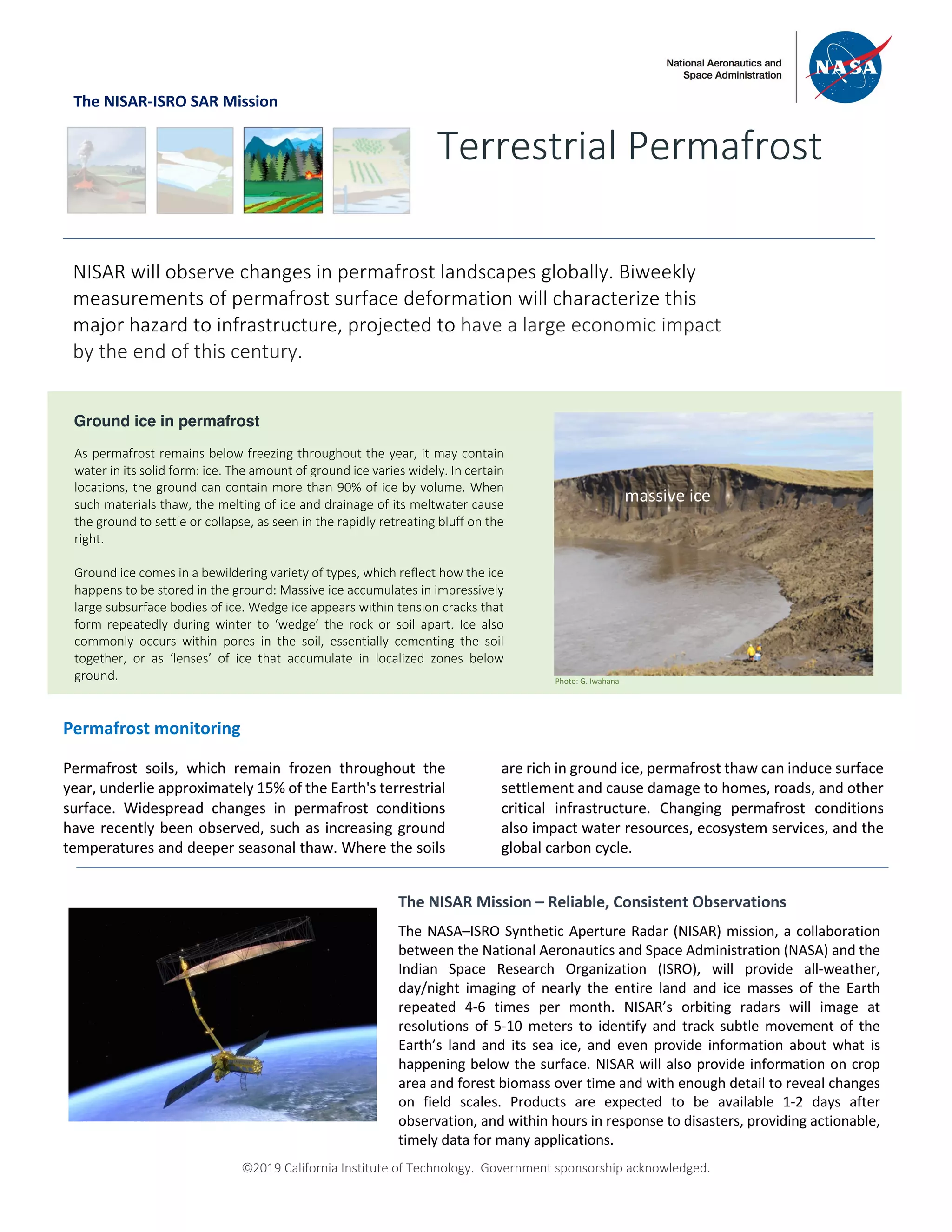 NISAR NASA-ISRO Synthetic Aperture Radar (NISAR) Changes in Permafrost ...