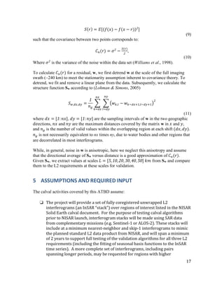NISAR Solid Earth Sciences Algorithm Theoretical Basis and Validation Plan | PDF