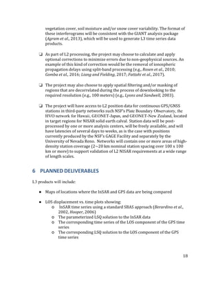 NISAR Solid Earth Sciences Algorithm Theoretical Basis and Validation Plan | PDF