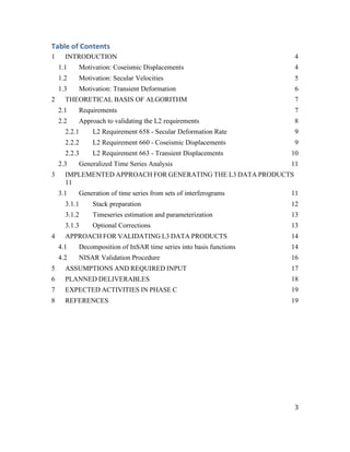 NISAR Solid Earth Sciences Algorithm Theoretical Basis and Validation Plan | PDF