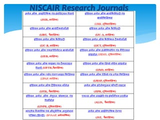 NISCAIR by Jaya Singh | PPTX