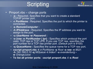 Network Implementation and Support Lesson 08 Printers - Eric Vanderburg ...
